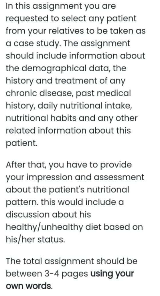 In this assignment you are requested to select any | Chegg.com