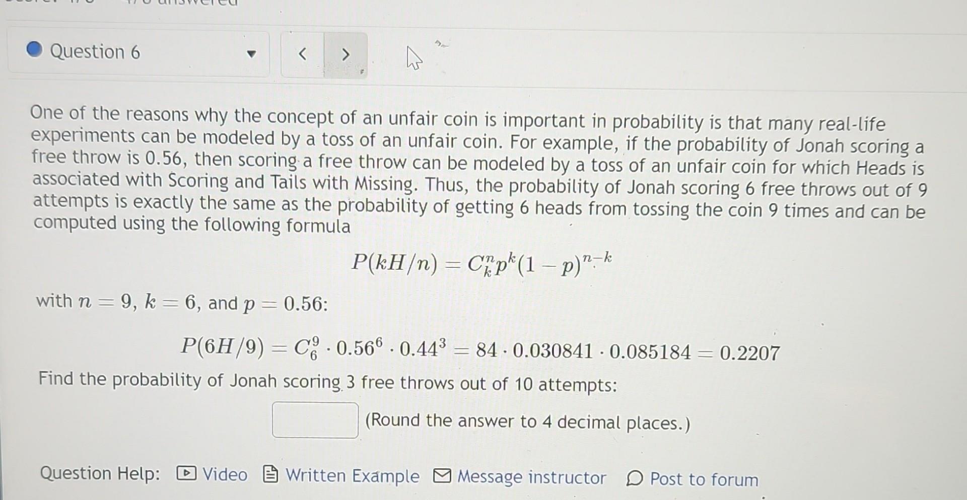 Solved One of the reasons why the concept of an unfair coin | Chegg.com