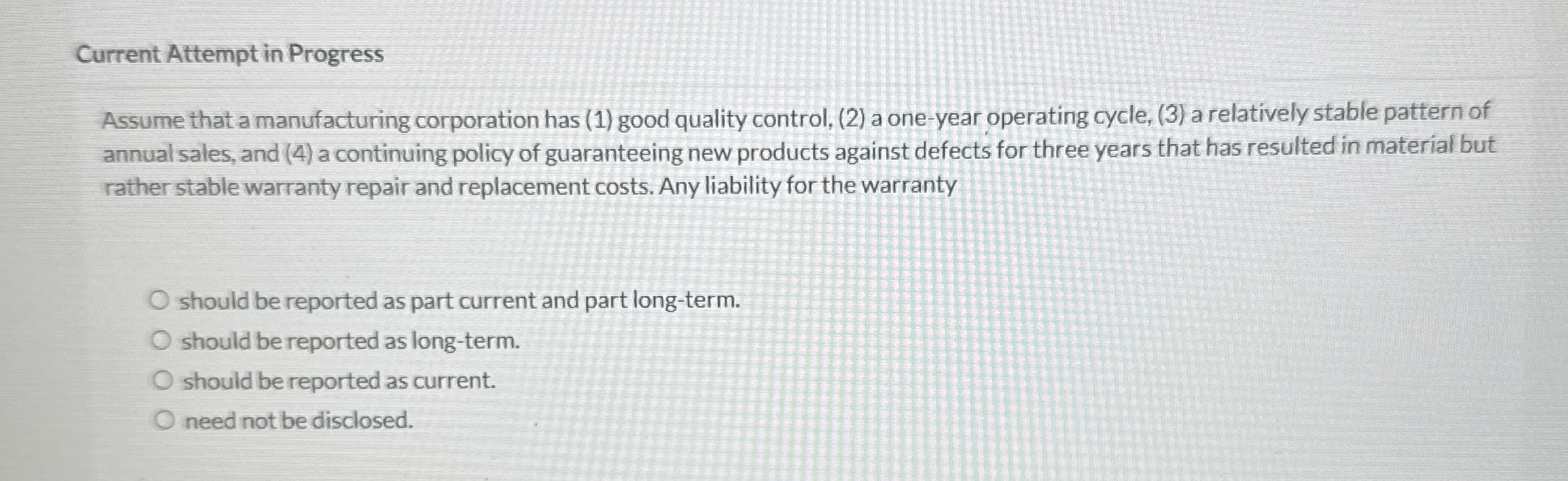 Solved Current Attempt in ProgressAssume that a | Chegg.com
