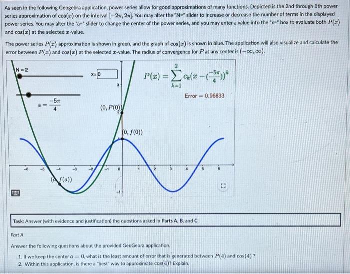 Solved use power series to depict 2nd through 8th power | Chegg.com