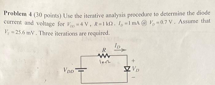 Solved Problem 4 ( 30 points) Use the iterative analysis | Chegg.com