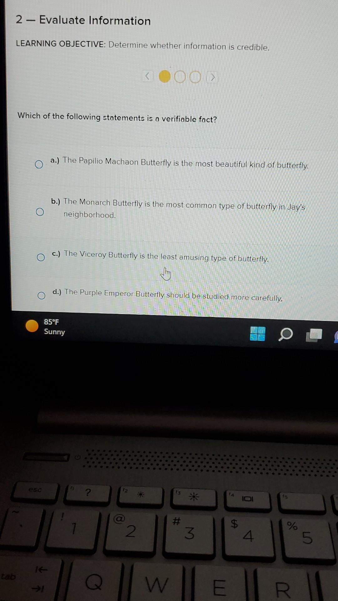 Solved 2- Evaluate Information LEARNING OBJECTIVE: Determine | Chegg.com