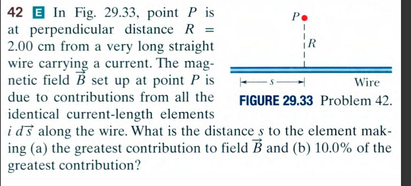 Solved 42 日 In ﻿Fig. 29.33, ﻿point P isat ﻿perpendicular | Chegg.com
