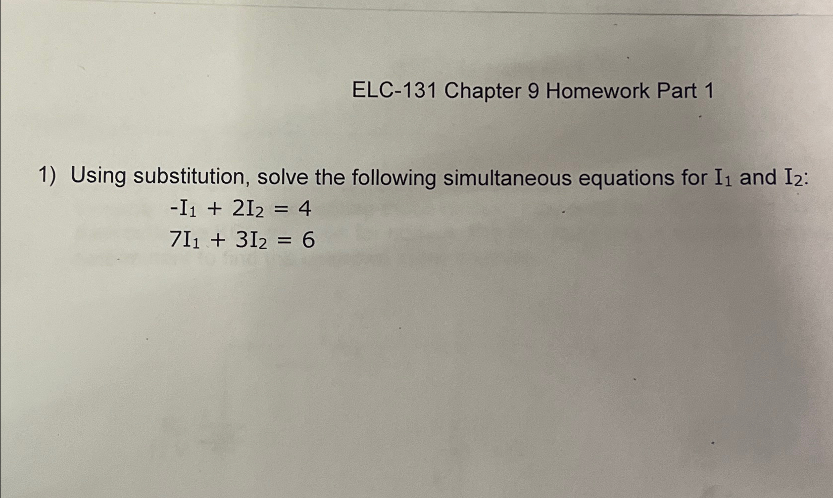 Solved ELC-131 ﻿Chapter 9 ﻿Homework Part 1Using | Chegg.com
