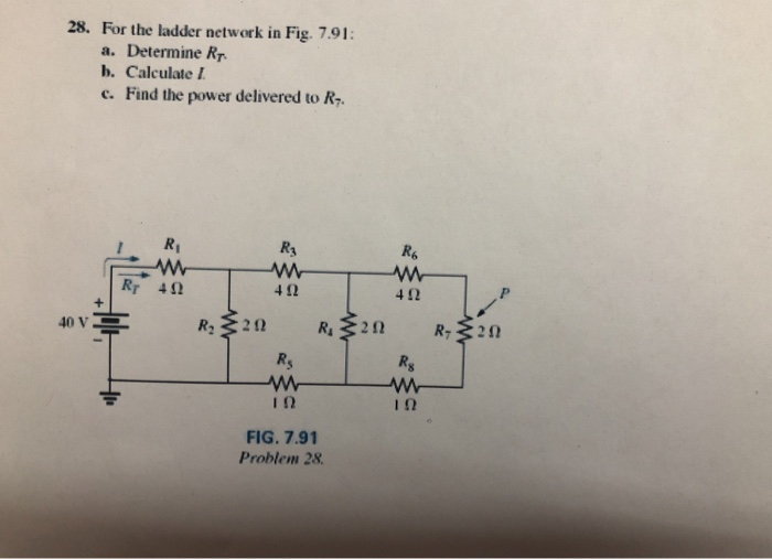 Solved 28. For the ladder network in Fig. 791: a. Determine | Chegg.com