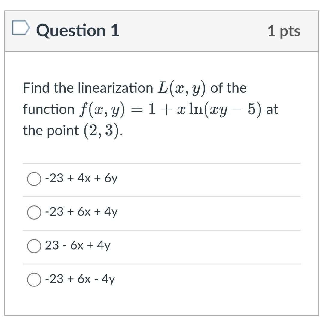 Solved ind the linearization L(x,y) of the unction | Chegg.com