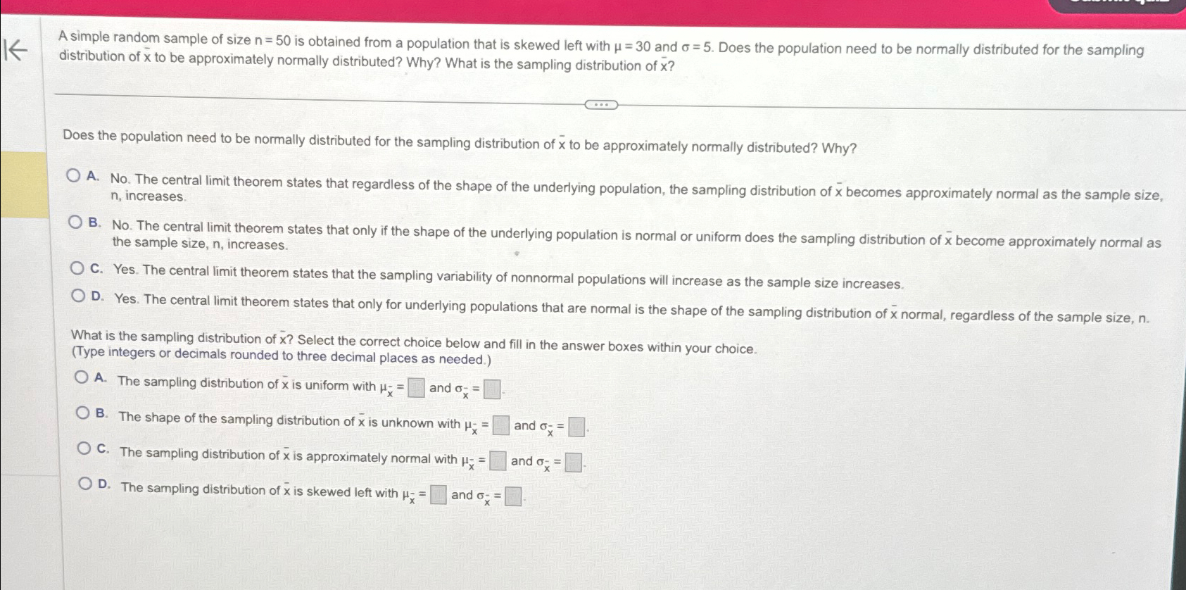 Solved A simple random sample of size n=50 ﻿is obtained from | Chegg.com