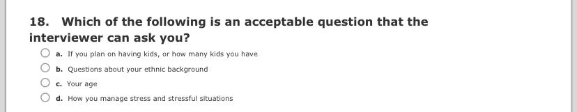 Solved Which of the following is an acceptable question that | Chegg.com