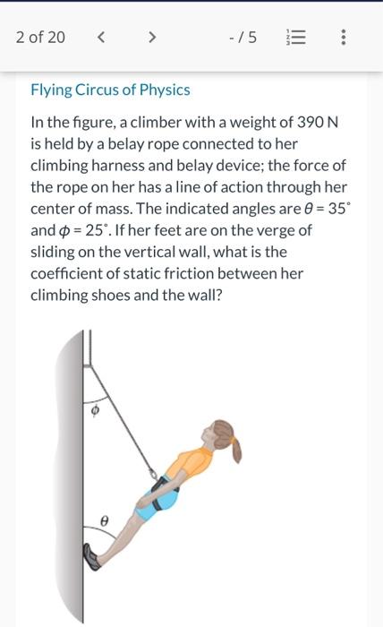 Solved Flyıng CIrcus of Physics In the figure, a climber | Chegg.com