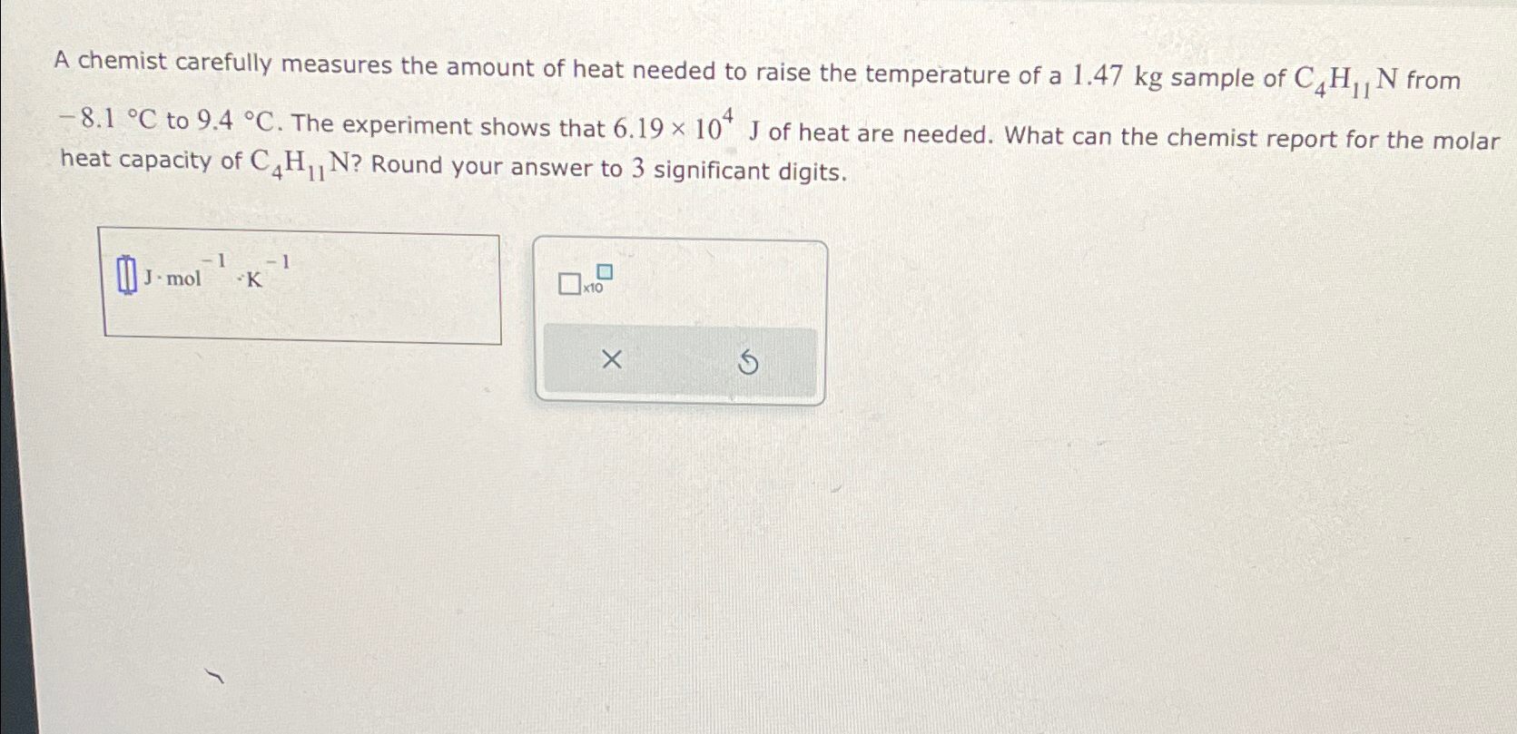 Solved A chemist carefully measures the amount of heat | Chegg.com