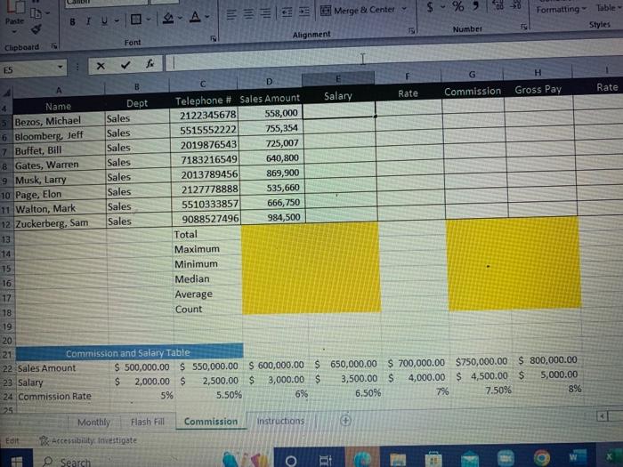 Solved How to find salary using HLookup how to find rate | Chegg.com