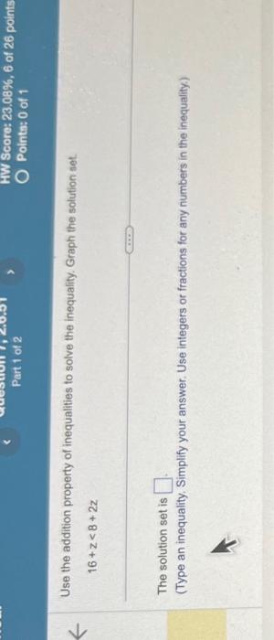 Solved Use the addition property of inequalities to solve | Chegg.com