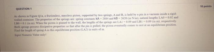 Solved As shown in Figure Qla, a frictionless, massless | Chegg.com