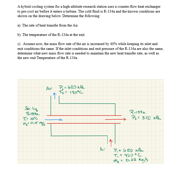 Solved A hybrid cooling system for a high-altitude research | Chegg.com