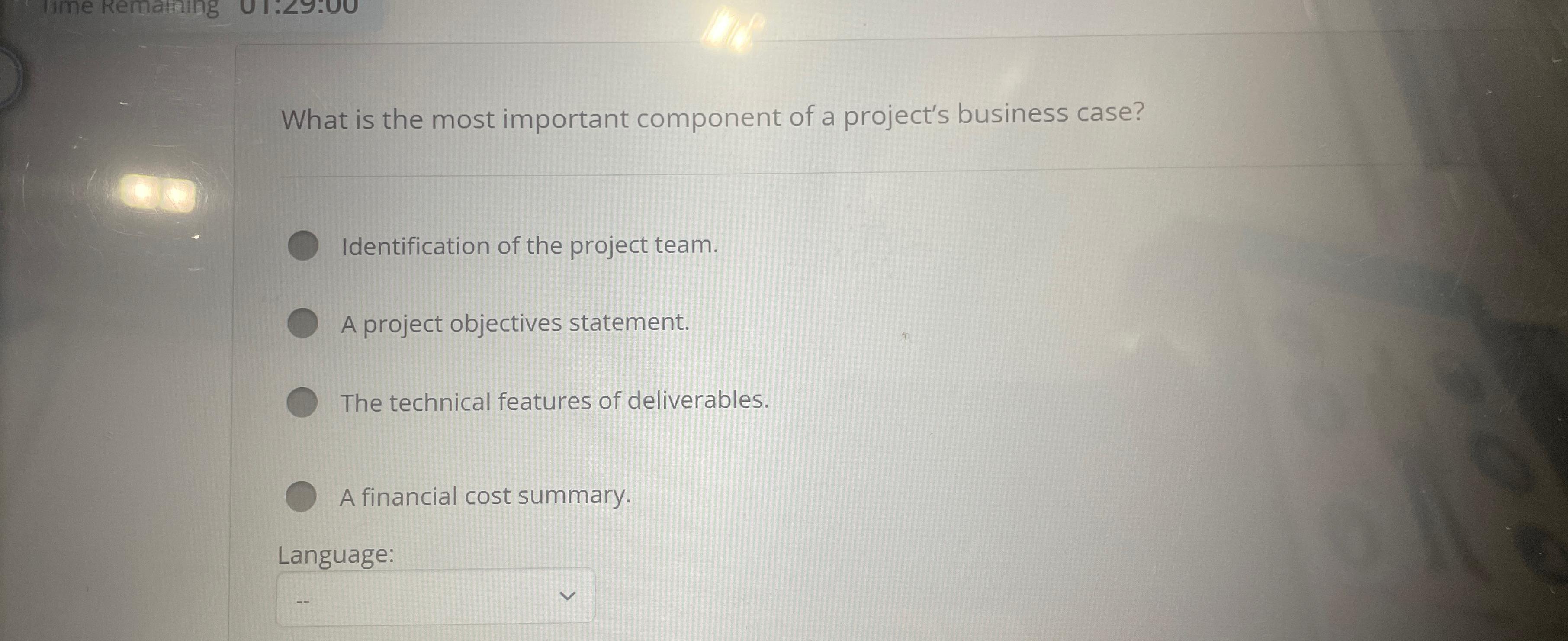 Solved What is the most important component of a project's | Chegg.com