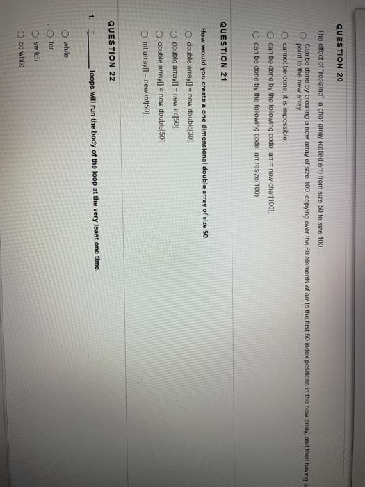 Solved Question 12 Given An Unsorted Array Which Method