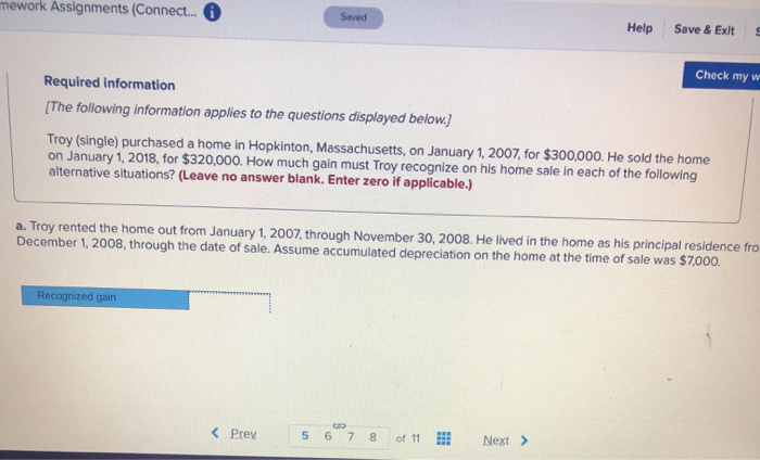 Solved mework Assignments (Connect... 0 Saved Help Save & | Chegg.com