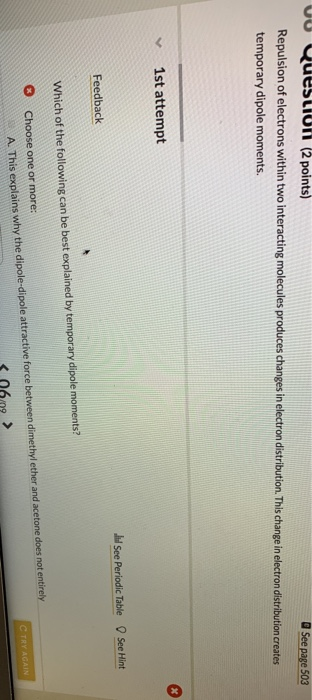 Solved Question (2 points) See page 503 Repulsion of | Chegg.com
