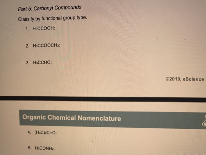 Solved Part 1: Hydrocarbons Write the correct name for each | Chegg.com