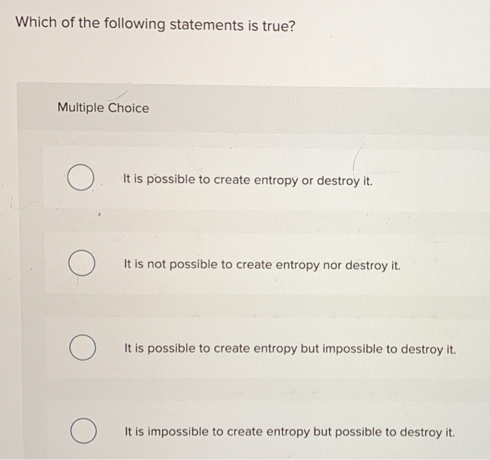 Solved Which of the following statements is true? Multiple | Chegg.com