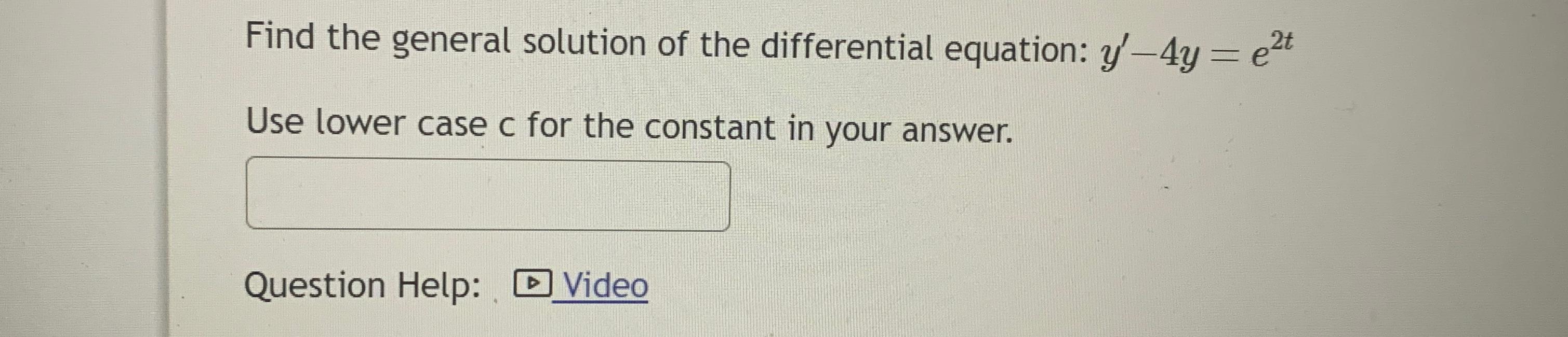 Solved Find the general solution of the differential | Chegg.com