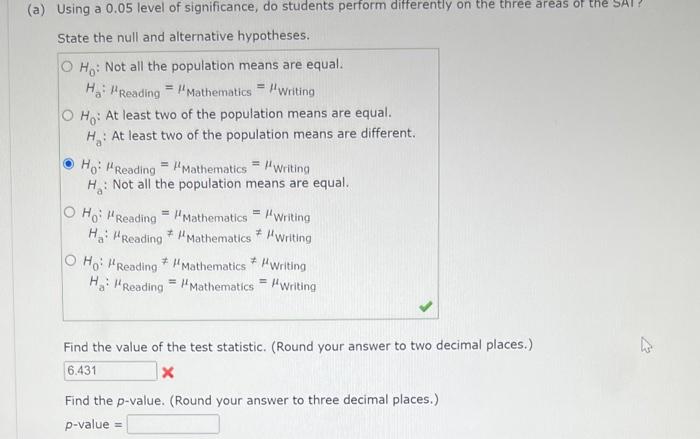 The Scholastic Aptitude Test (SAT) contains three | Chegg.com