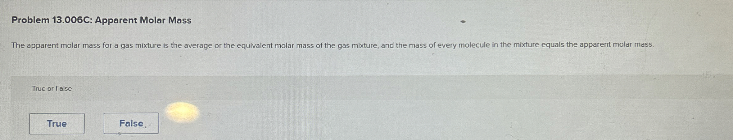 Solved Problem 13.006C: Apparent Molar MassThe apparent | Chegg.com