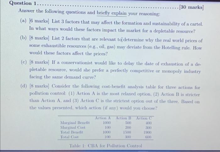 Solved Answer the following questions and briefly explain | Chegg.com