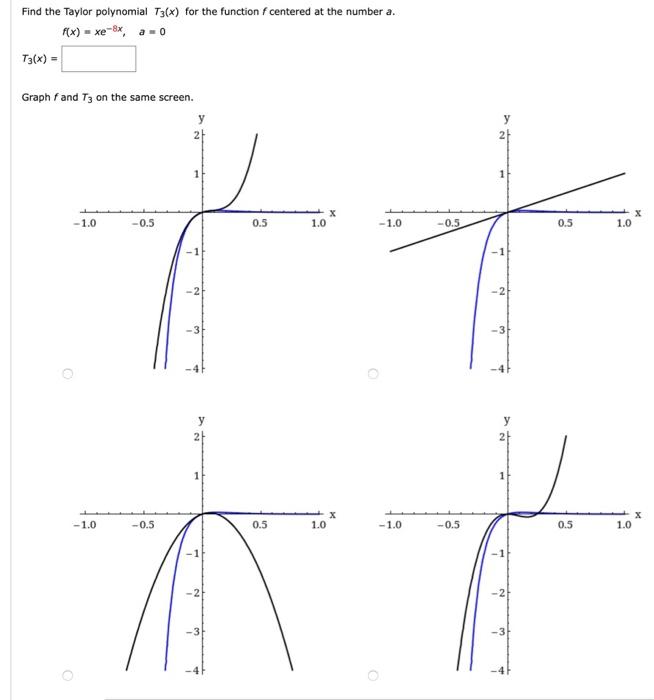 Solved Find the Taylor polynomial T3(x) for the function f | Chegg.com