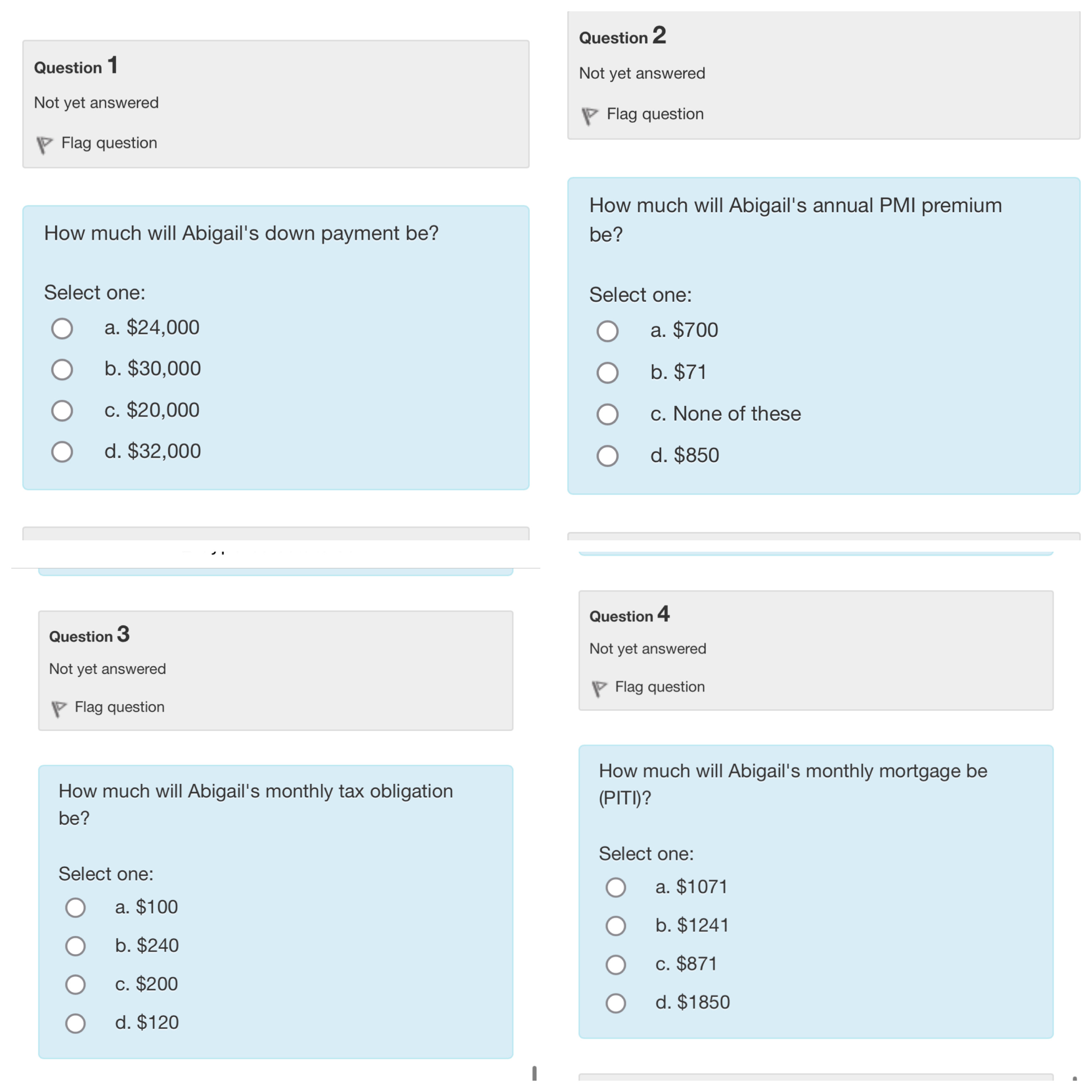 Solved PITI stands for principal, interest, taxes, and | Chegg.com