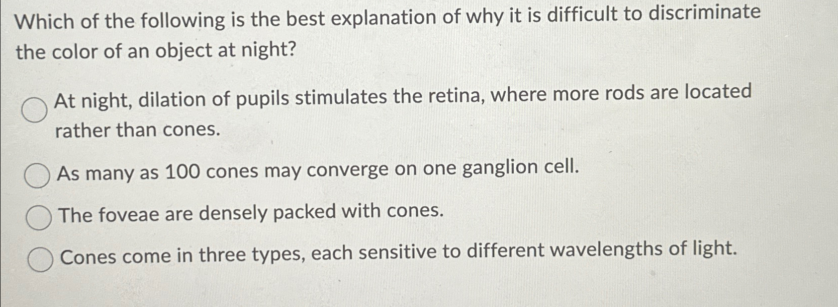 Solved Which of the following is the best explanation of why | Chegg.com