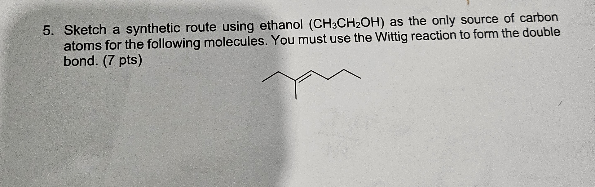 Solved Sketch a synthetic route using ethanol (CH3CH2OH) ﻿as | Chegg.com