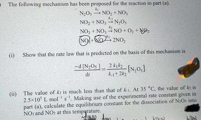 Solved [ egin{array}{l} mathrm{N}_{2} mathrm{O}_{5} | Chegg.com