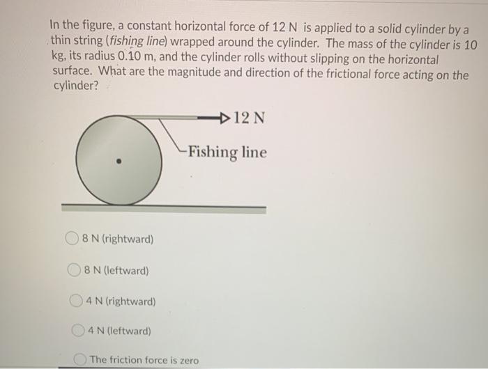 Solved In the figure, a constant horizontal force of 12 N is | Chegg.com