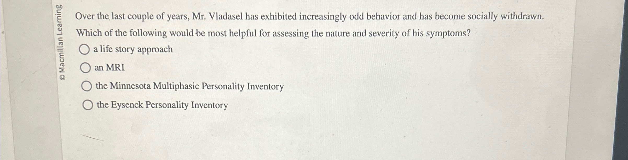 Solved Over the last couple of years, Mr. ﻿Vladasel has | Chegg.com
