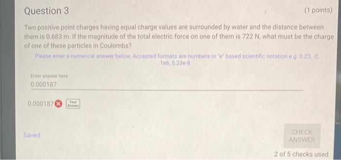 Solved Two positive point charges having equal charge values | Chegg.com