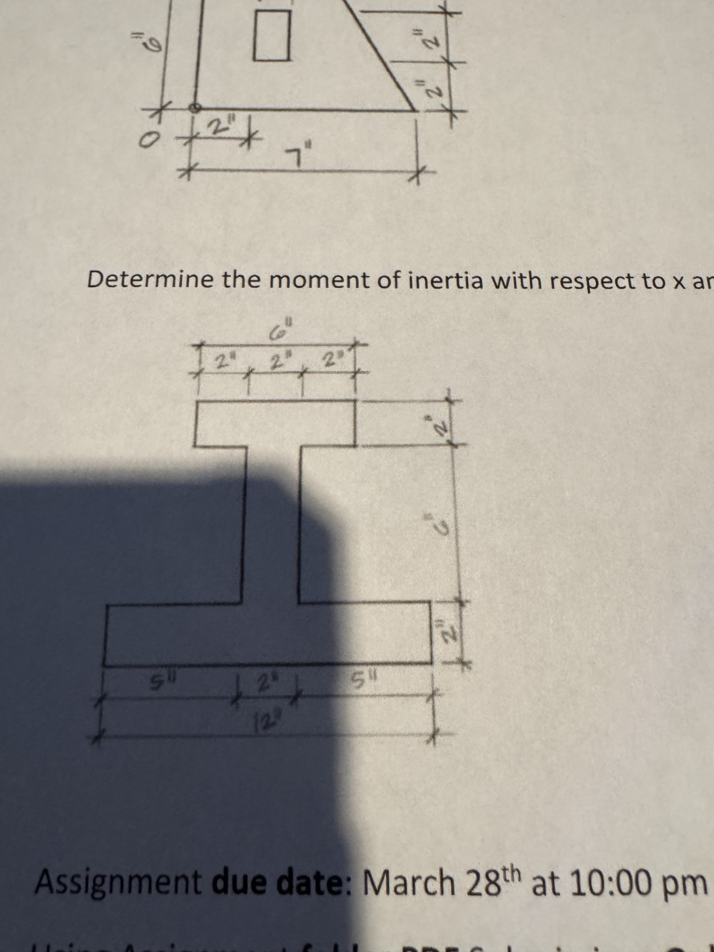 Solved Determine the moment of inertia with respect to x | Chegg.com