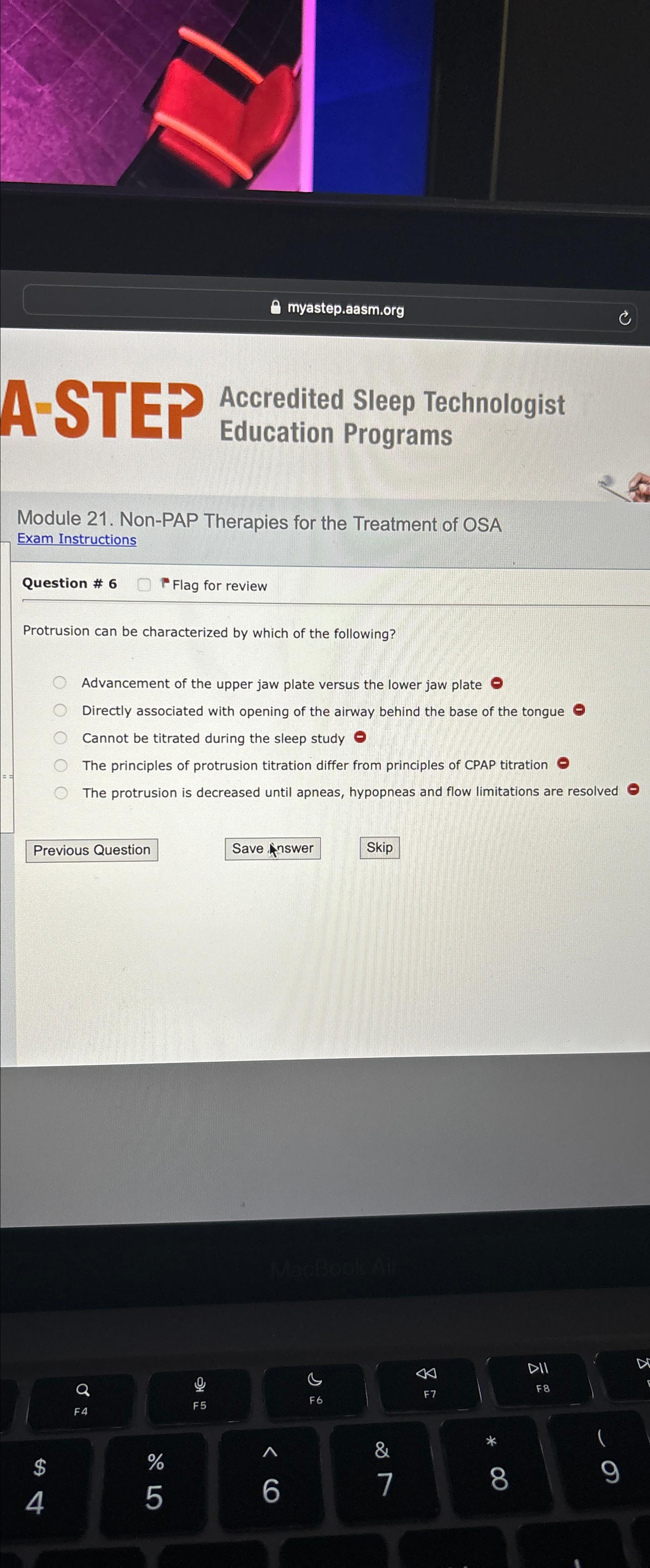 Solved myastep.aasm.orgA=8 돌Accredited Sleep Technologist | Chegg.com