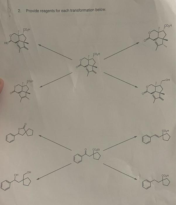 Solved Provide reagents for each transformation below | Chegg.com