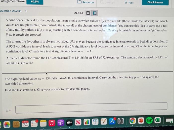 Solved Assignment Score: 60.6% Resources Hint Check Answer | Chegg.com