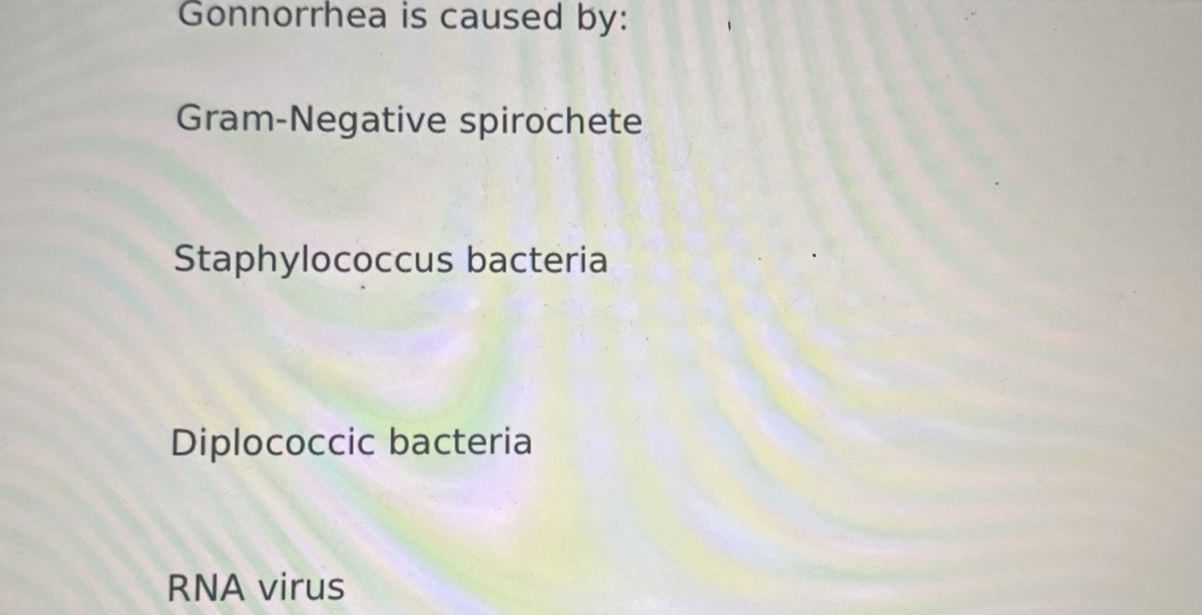 Solved Gonnorrhea is caused by:Gram-Negative | Chegg.com