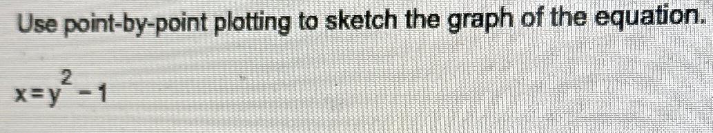 Solved Use point-by-point plotting to sketch the graph of | Chegg.com