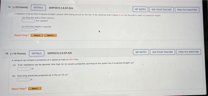 Solved 14. 1-/10 Points) DETAILS SERPSE 10 2.8.OP.024 MY | Chegg.com Solved 14. 1-/10 Points) DETAILS SERPSE 10 2.8.OP.024 MY | Chegg.com