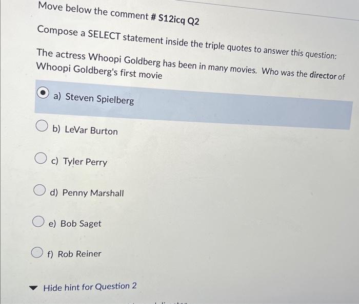 Solved create the select statement as I would input it in | Chegg.com