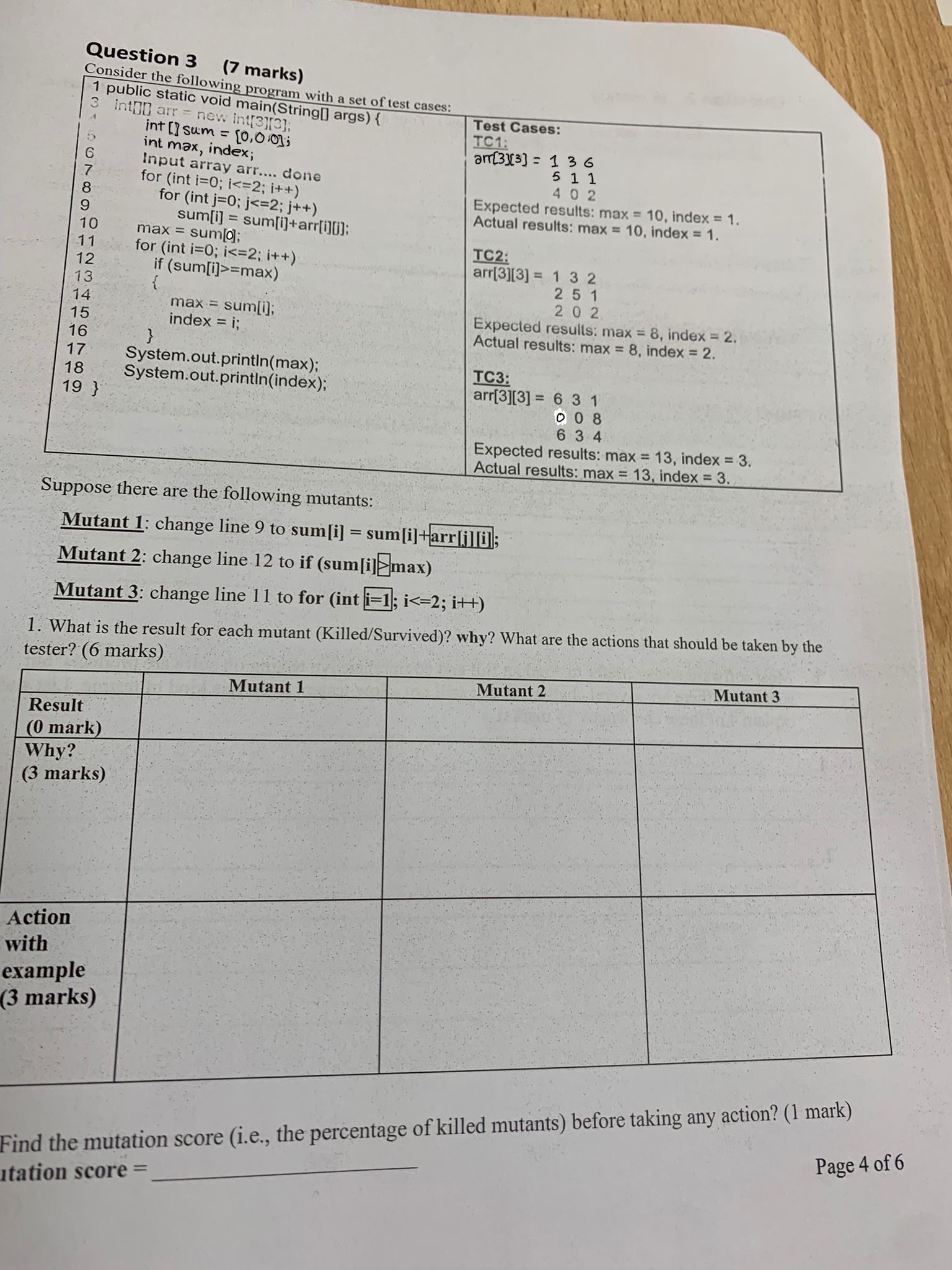 Solved Question 3 (7 ﻿marks)Consider the following program | Chegg.com