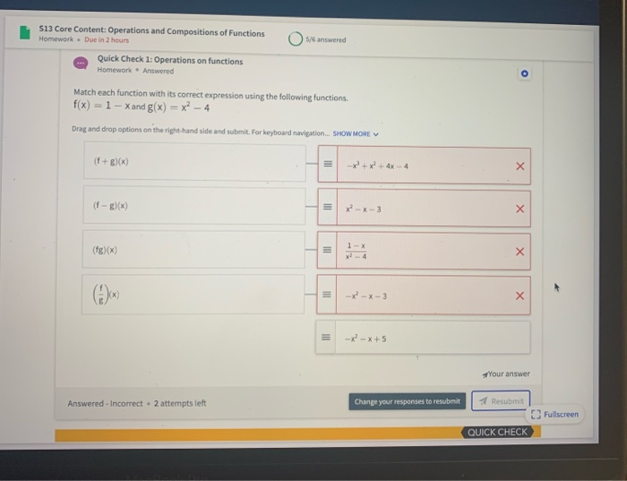 Solved O 513 Core Content: Operations and Compositions of | Chegg.com