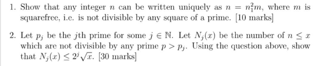 Solved 1. Show that any integer n can be written uniquely as | Chegg.com