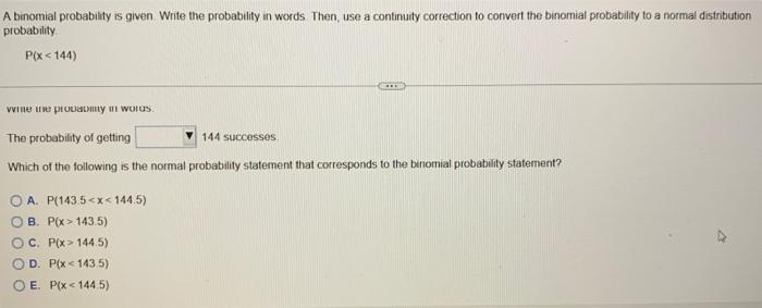 Solved A binomial probability is given. Write the | Chegg.com