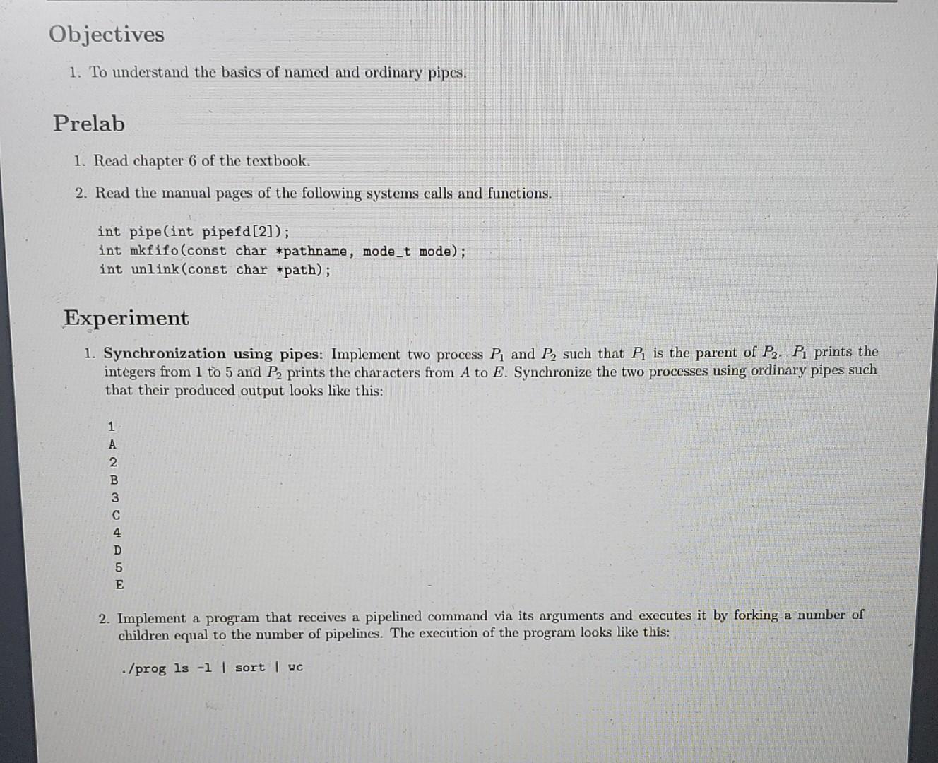Solved Prelab 1. Read chapter 6 of the textbook. 2. Read the | Chegg.com