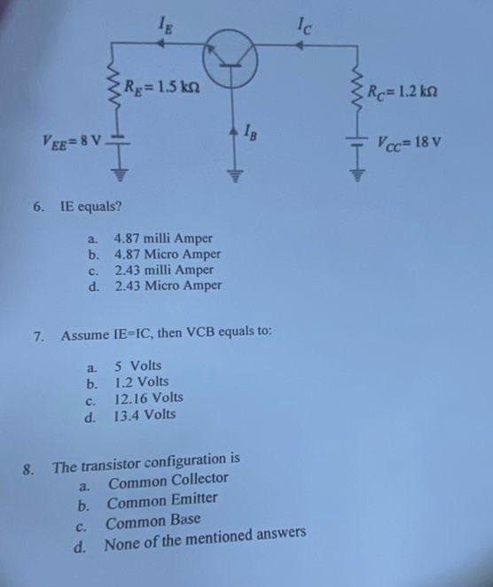 Solved Q1. Multiple choice 1. The emitter of a transistor is | Chegg.com